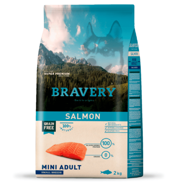 Bravery Salmon Mini Adulto Raza Pequeña 2 Kg | DIPET.CL