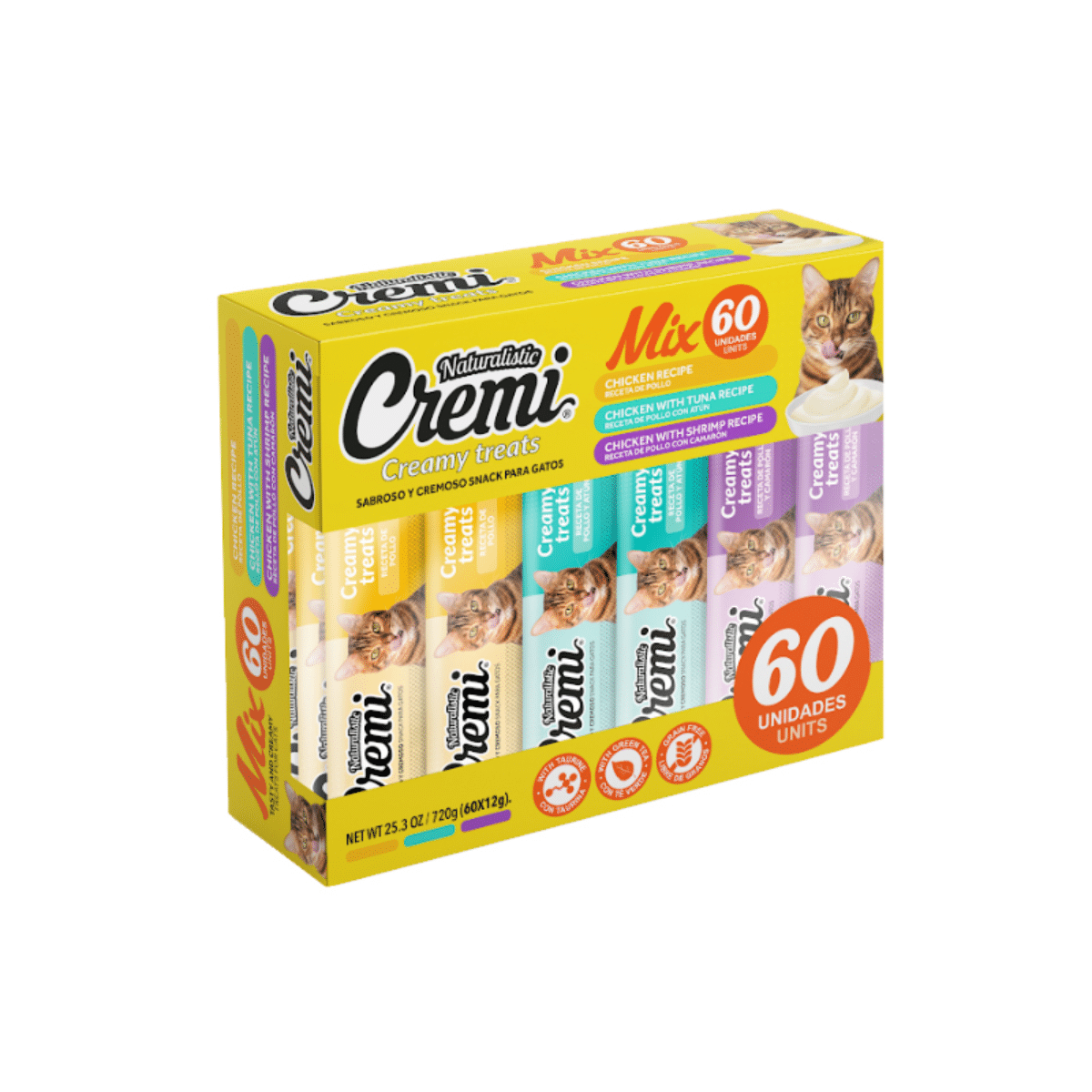 Naturalistic Cremi Box Pollo Mix 60 Tubos | DIPET.CL