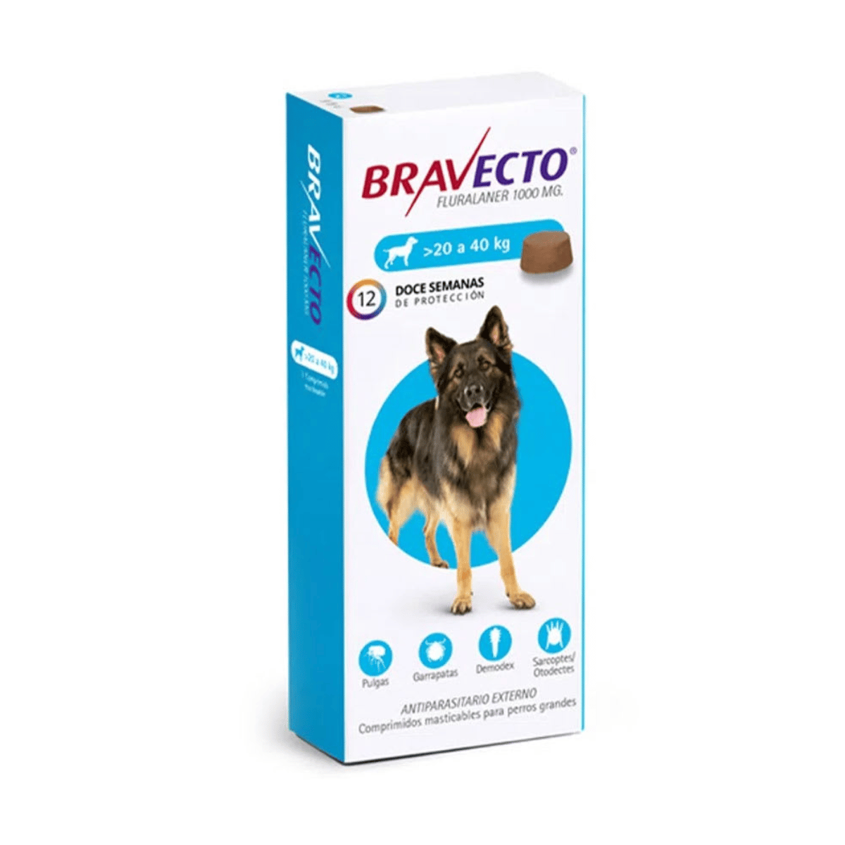 Bravecto Para Perros 1000 Mg 20 A 40 Kg | DIPET.CL