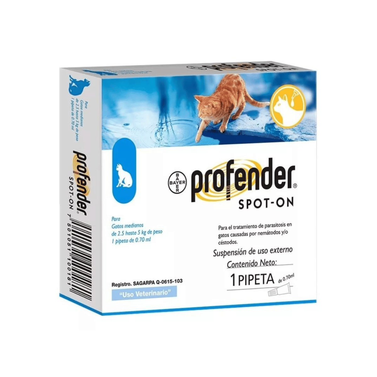 Profender Pipeta Para Gatos 2.5 a 5 Kg | DIPET.CL